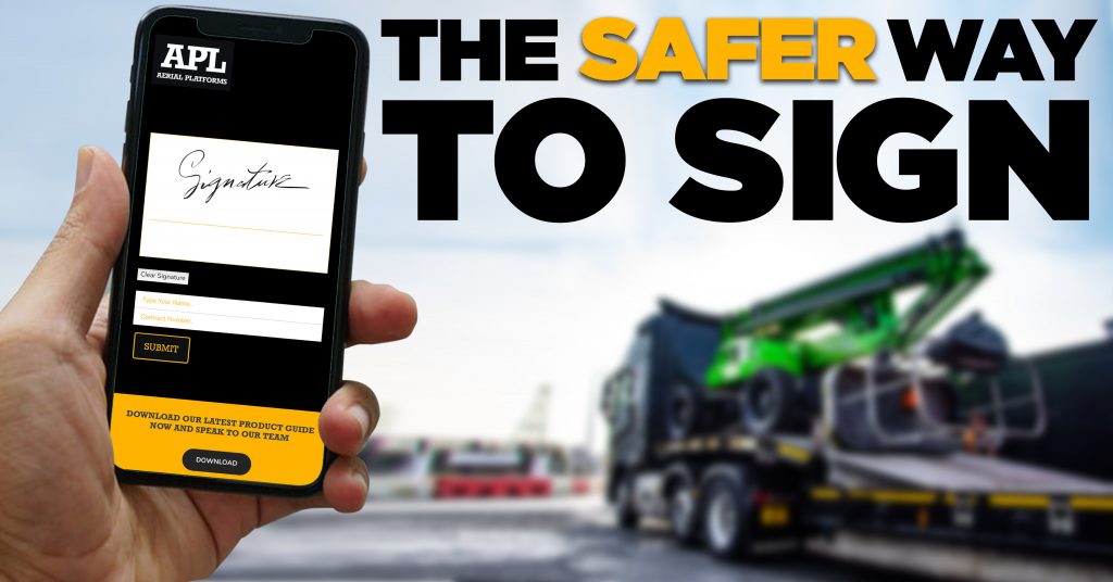 APL Introduces 'The Safer Way To Sign' - Aerial Platforms Ltd